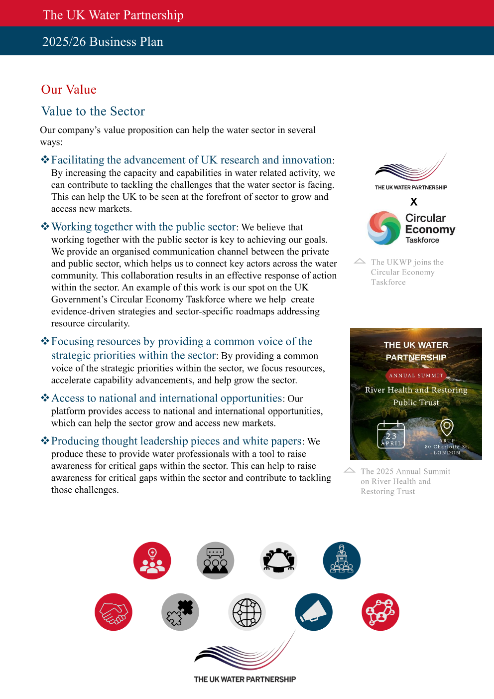 Business Plan 2025/26 - The UK Water Partnership